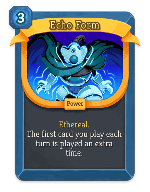 Echo Form – Defect Rare Power – Slay the Spire 2 Card – Untapped.gg