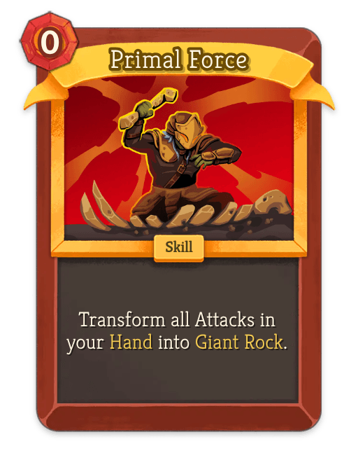 Primal Force – Ironclad Rare Skill – Slay the Spire 2 Card – Untapped.gg